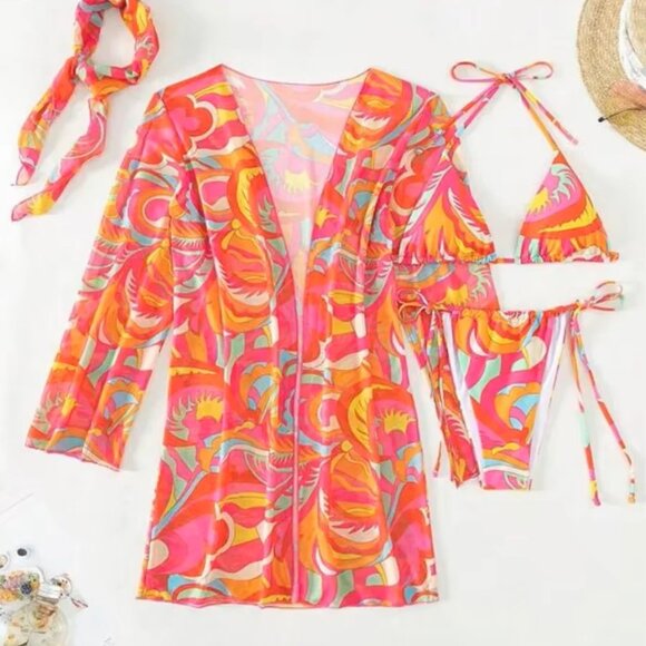 Swim | Vibrant Multicolor Bikini Set | Poshmark